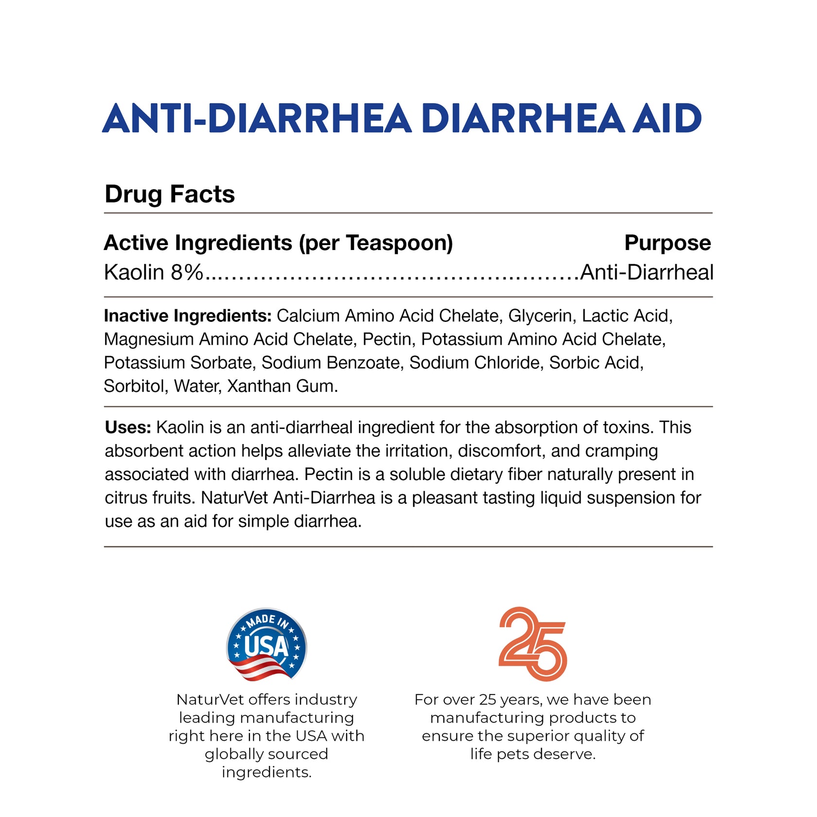 Dog and Cat Anti-Diarrhea Liquid - NaturVet®