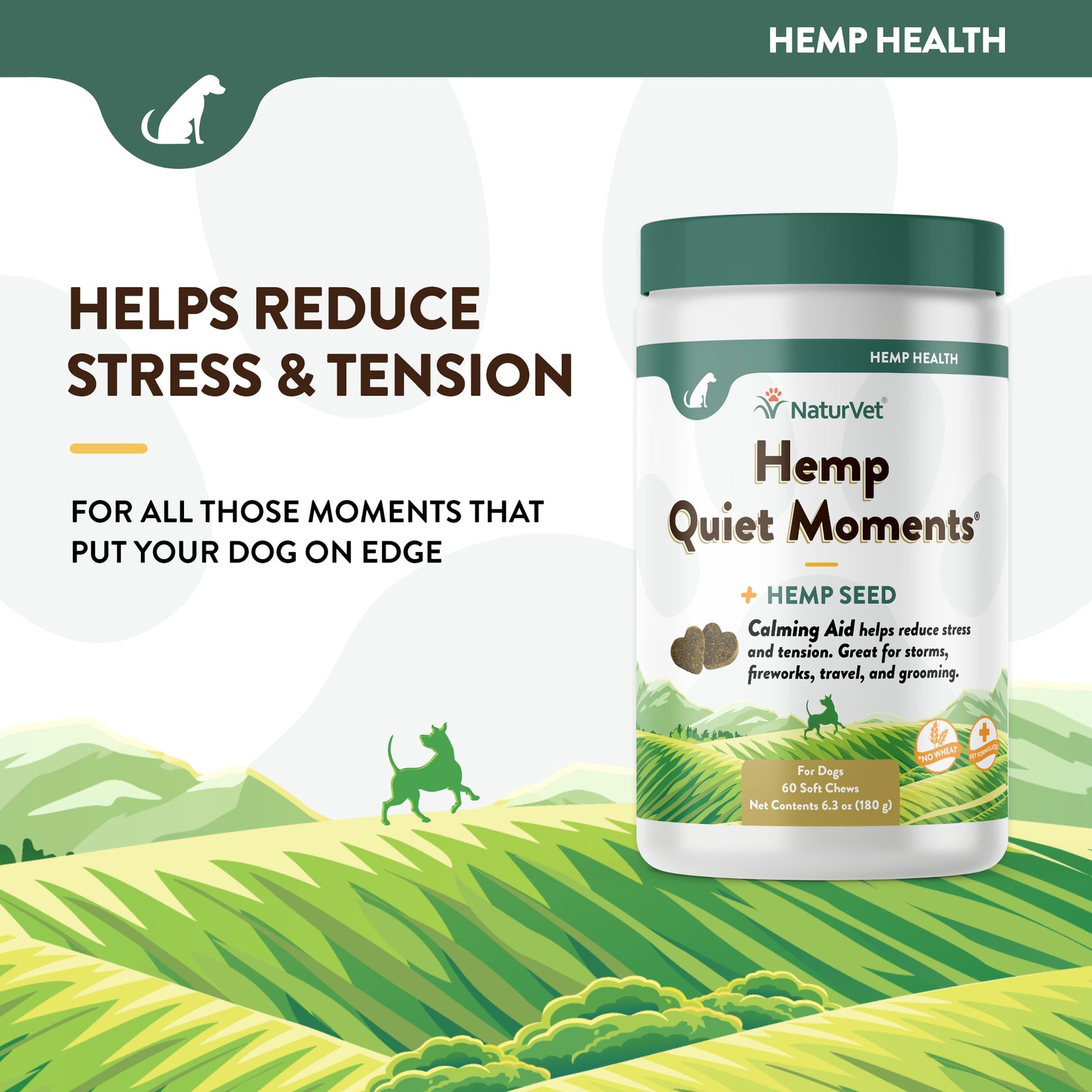 Dog Calming Chews with Hemp - NaturVet®