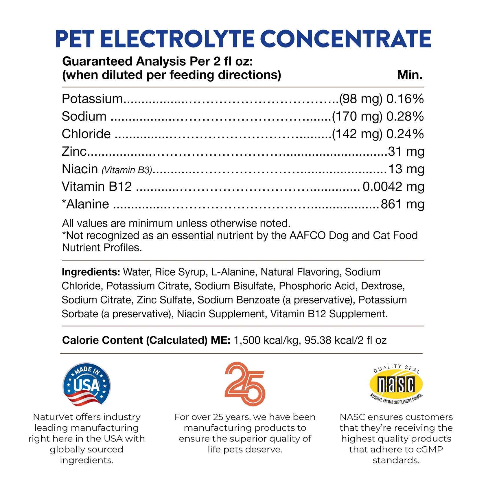 Pet Electrolyte Concentrate for Dogs and Cats - NaturVet®