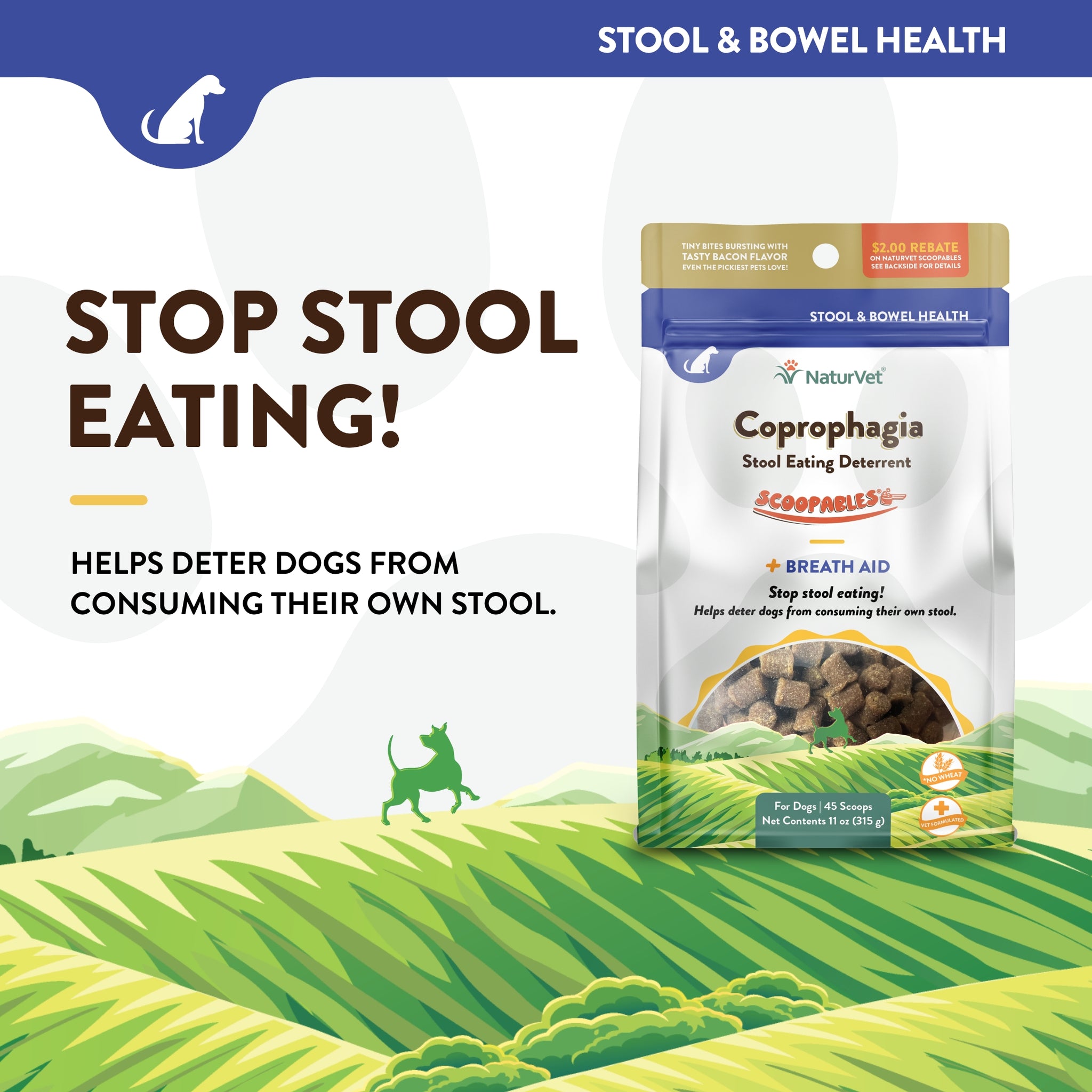 Scoopables Coprophagia Deterrent Soft Chews for Dogs - NaturVet®